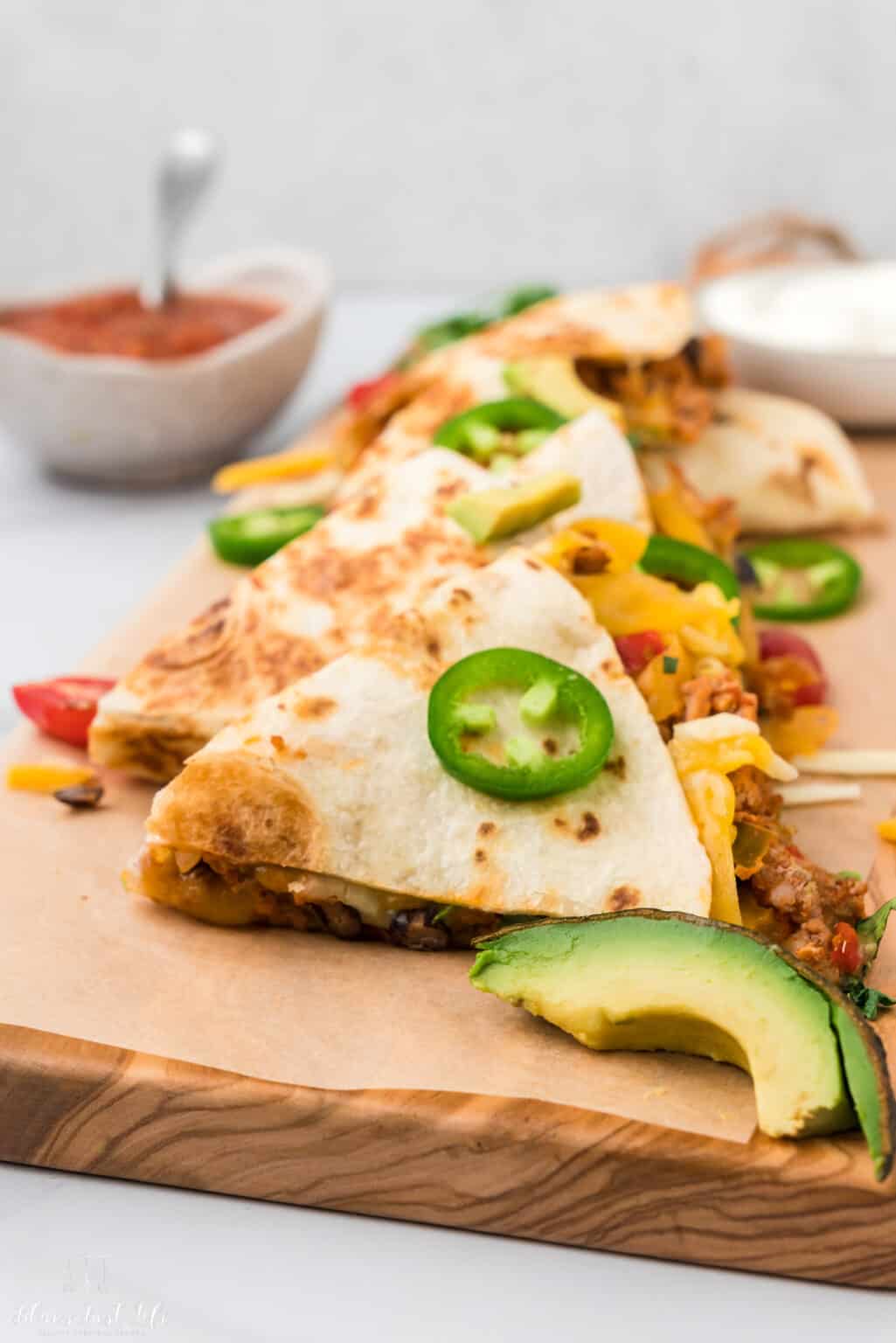 Cheesy Ground Turkey Quesadillas Recipe - Blues Best Life