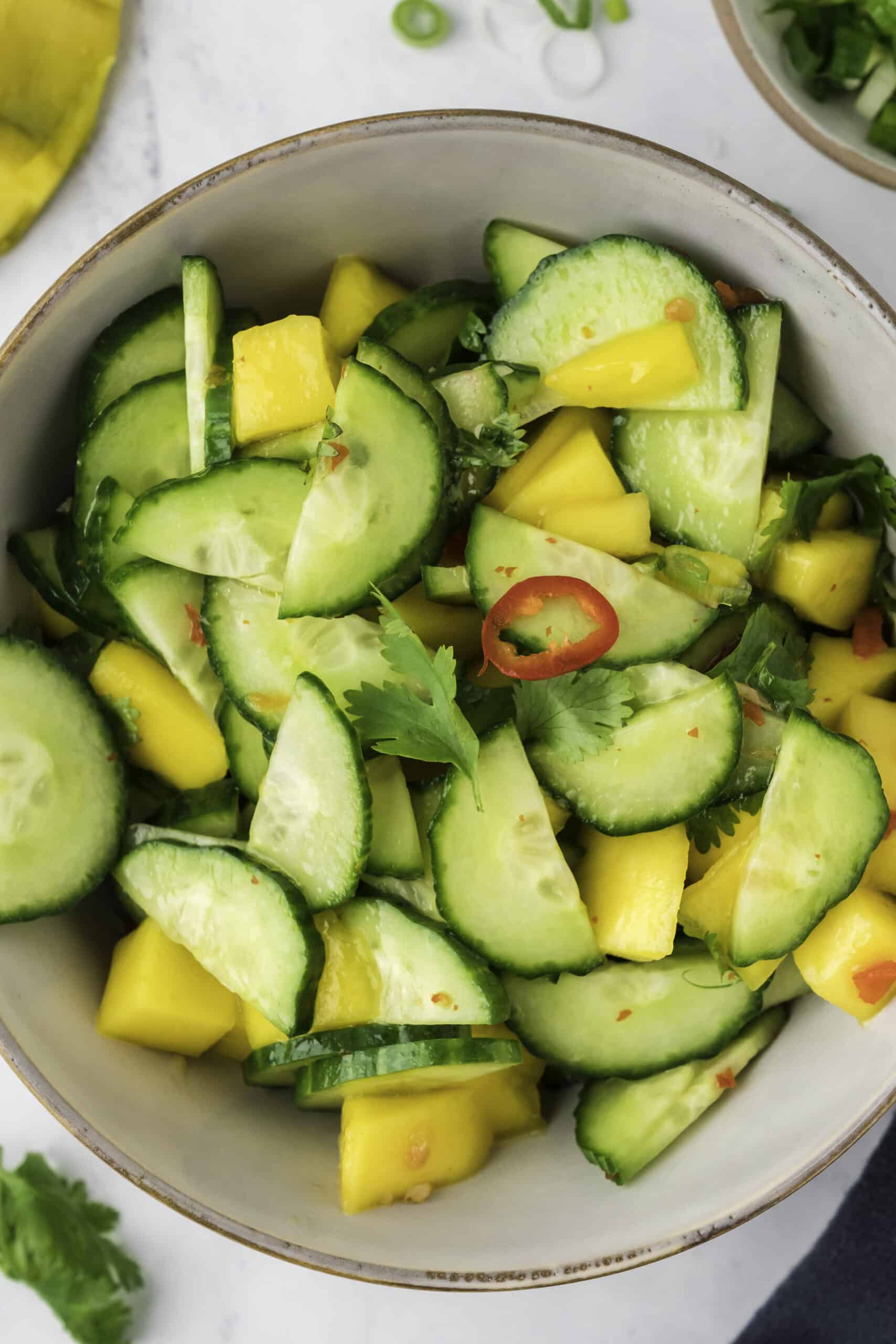 Fresh Mango Cucumber Salad Recipe - Blues Best Life