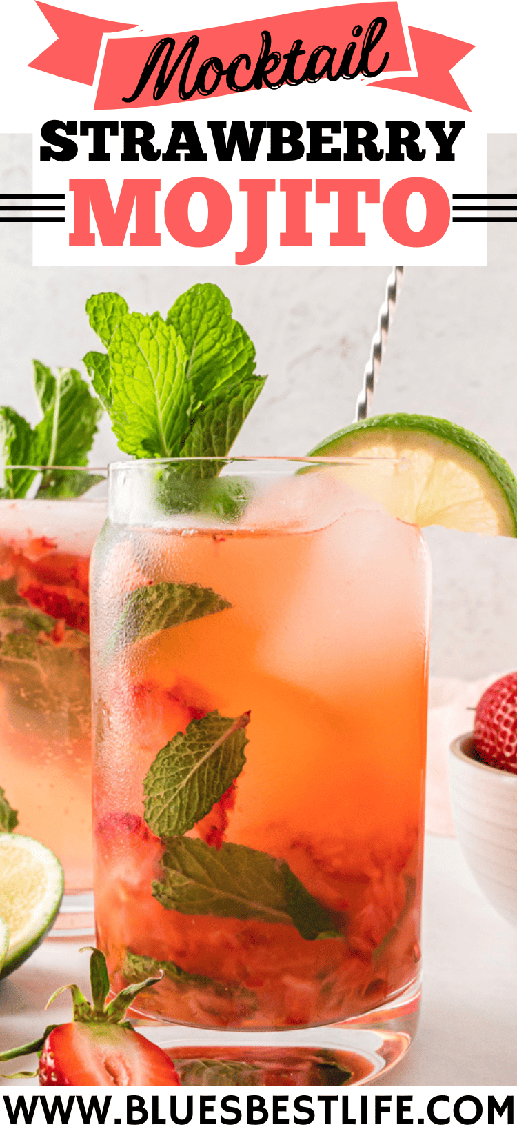 Strawberry Mojito Mocktail (Virgin Recipe) - Blues Best Life