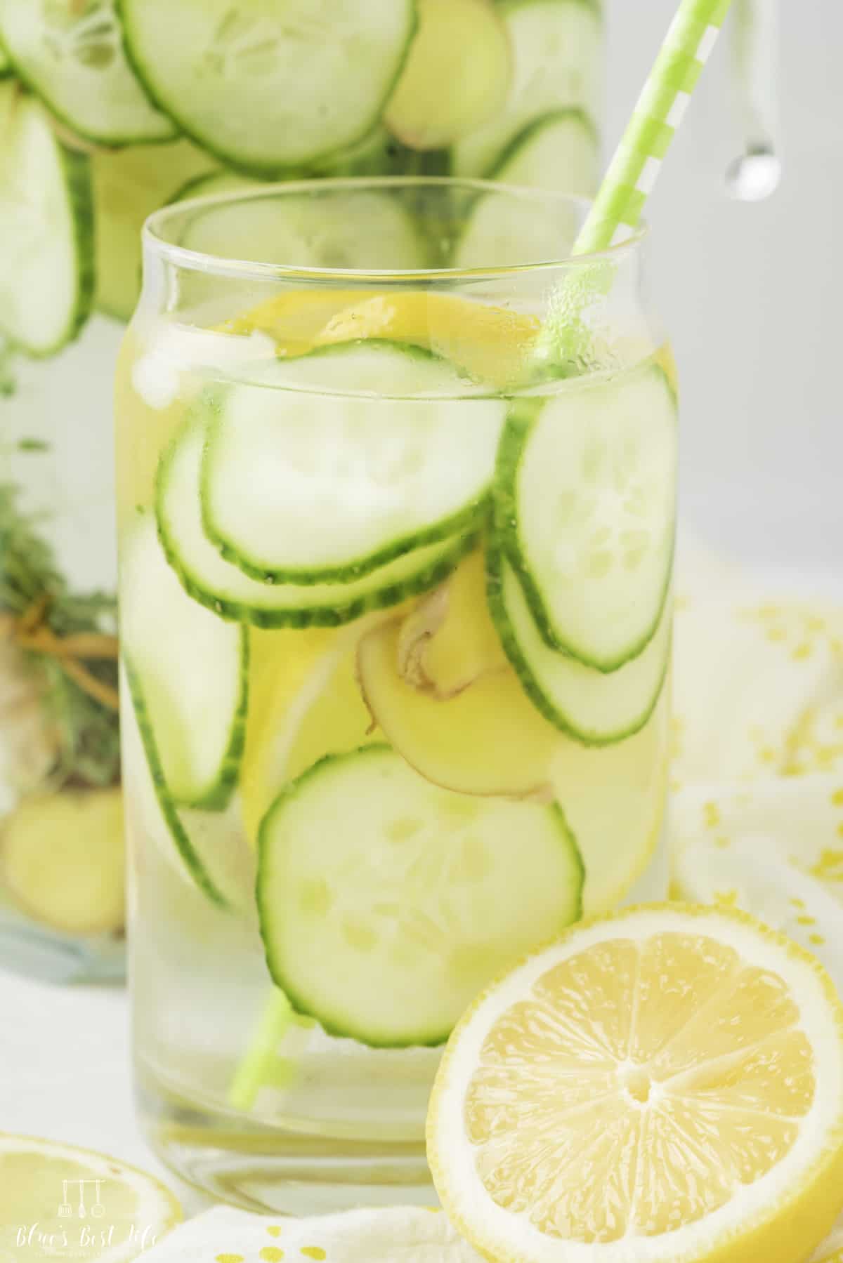 Refreshing Infused Cucumber Lemon Ginger Water - Blues Best Life