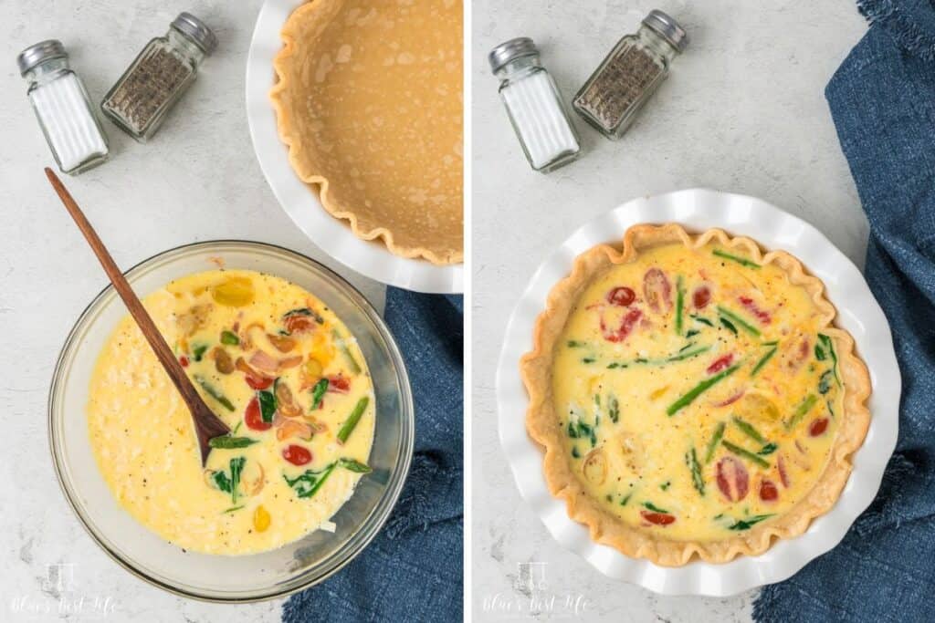 Easy Loaded Vegetable Quiche Recipe (Vegetarian) - Blues Best Life