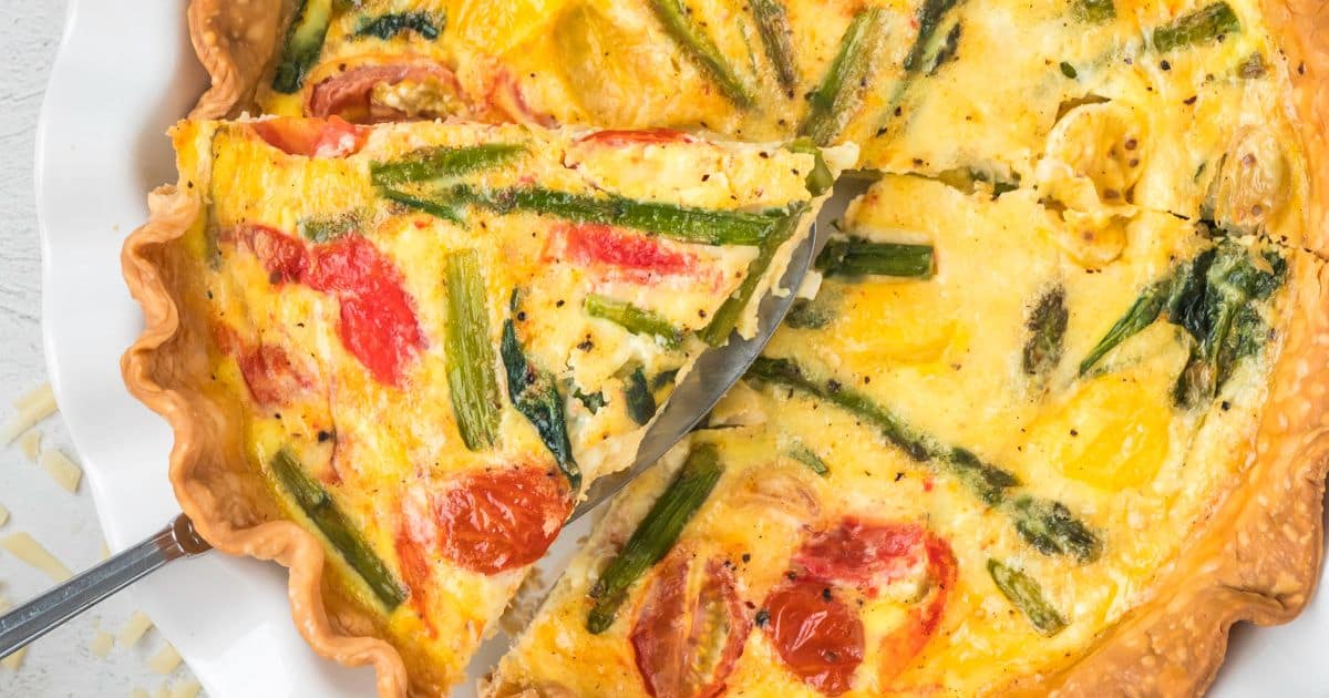 Easy Loaded Vegetable Quiche Recipe (Vegetarian) - Blues Best Life