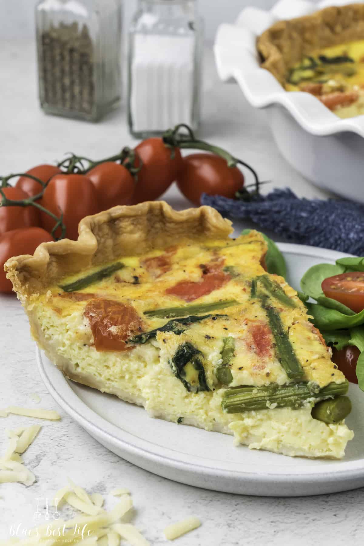 Easy Loaded Vegetable Quiche Recipe (Vegetarian) - Blues Best Life