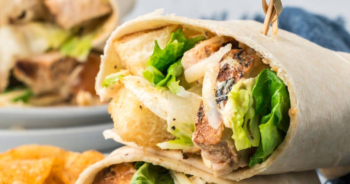 Easy Chicken Caesar Salad Wraps - Blues Best Life