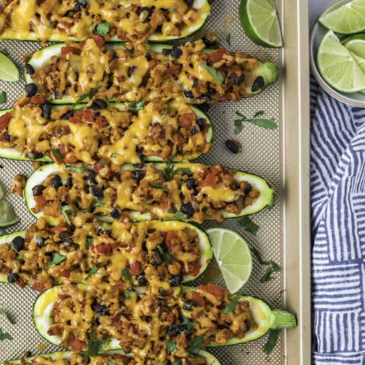 Easy Zucchini Stuffed Taco Boats - Blues Best Life