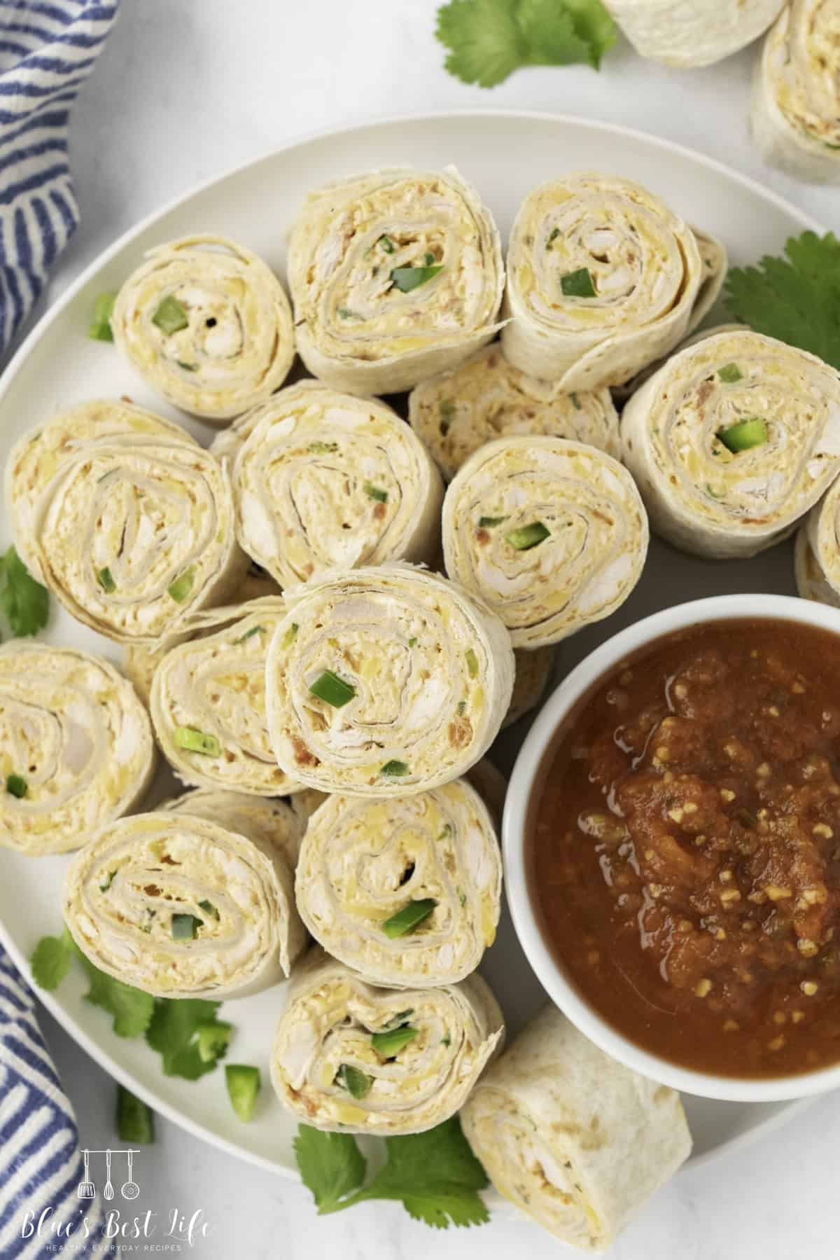 Chicken Taco Pinwheels-Tortilla Roll Ups - Blues Best Life