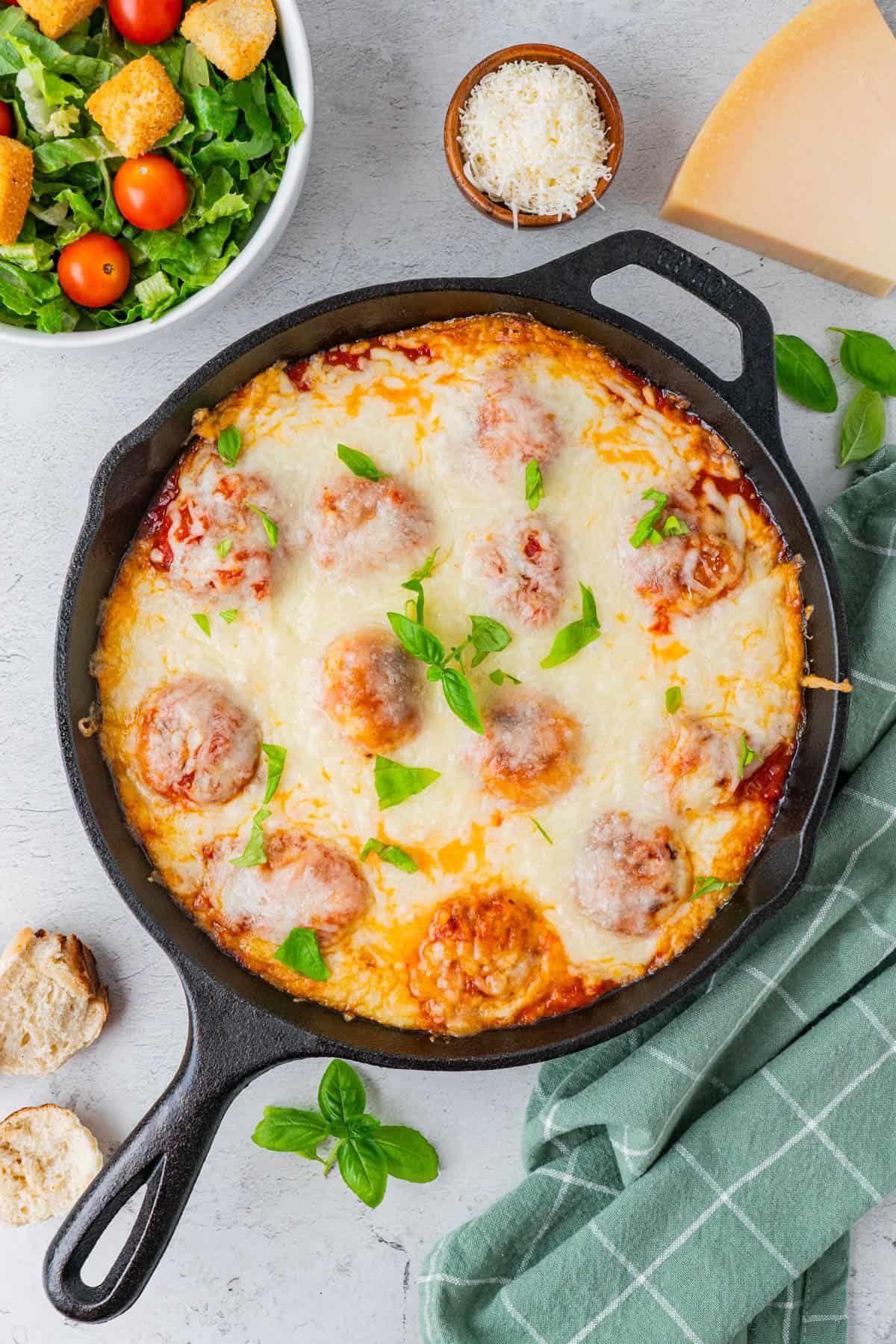 Baked Cheesy Chicken Parmesan Meatballs - Blues Best Life