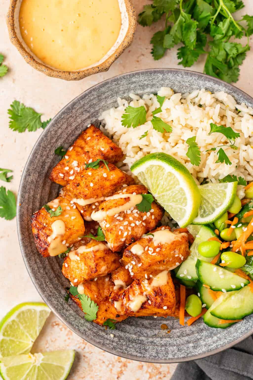 Salmon Bites With Bang Bang Sauce - Blues Best Life