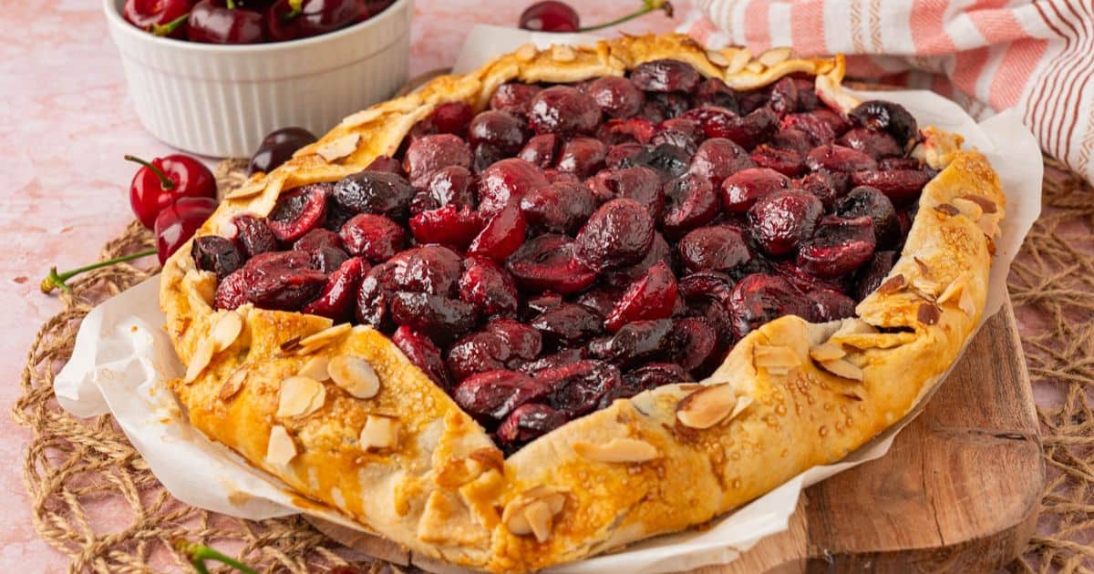 Fresh Cherry Galette with Almond Pie Crust - Blues Best Life
